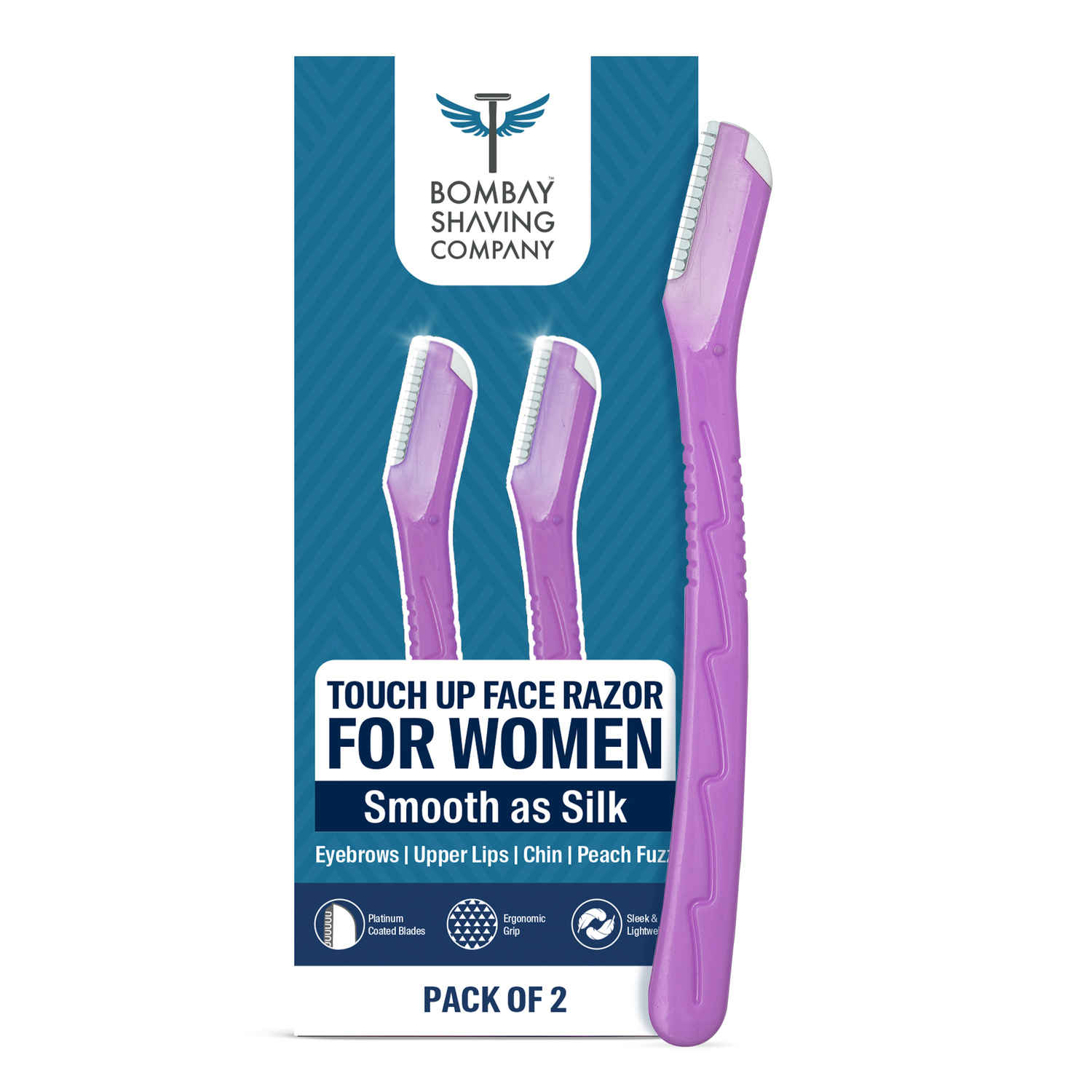 Bombay Shaving Company Mini Face Razor for Women (Pack of 2)