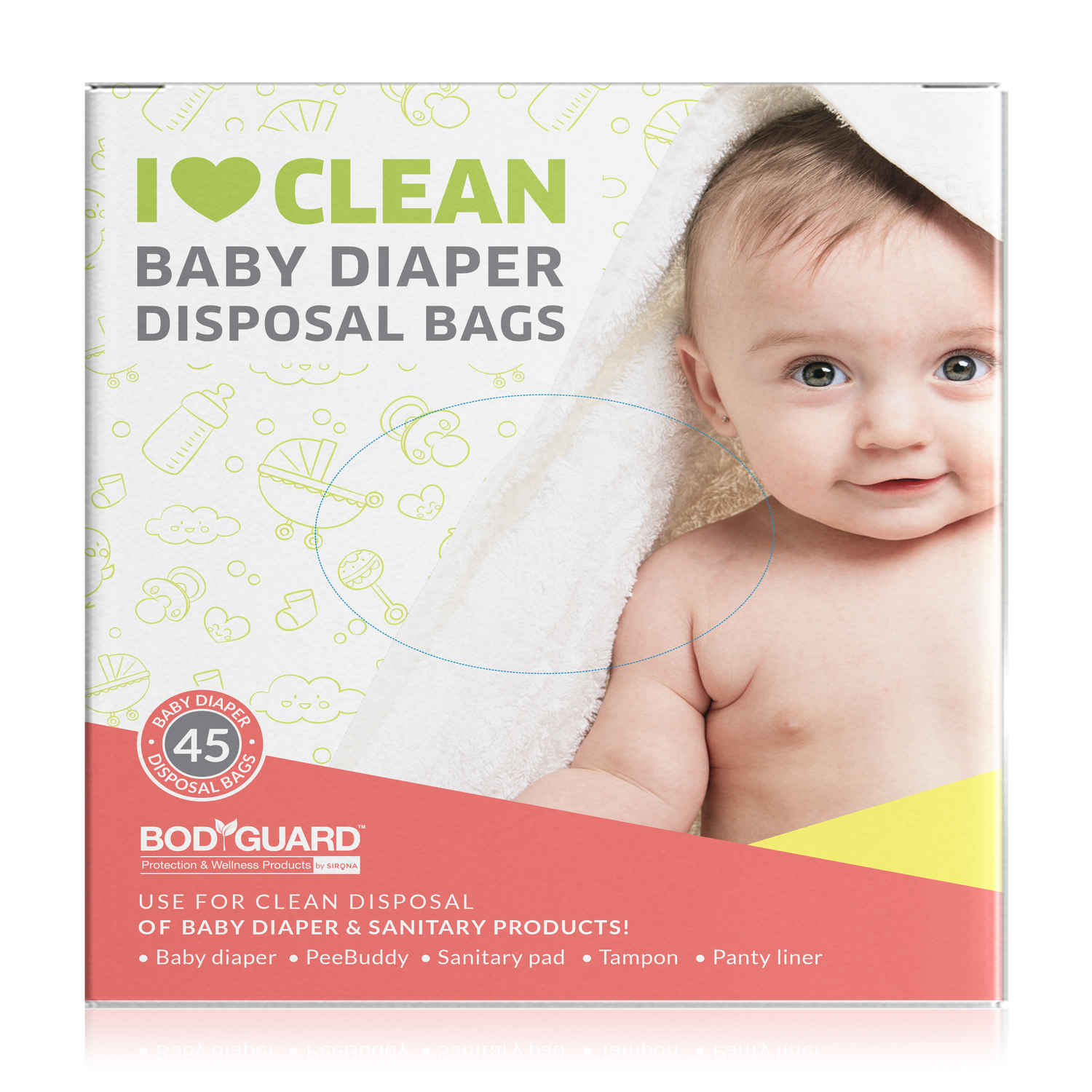 Buy Baby Diapers & Sanitary Disposal Bag by SIRONA (45 Pcs - 3 Packs ...