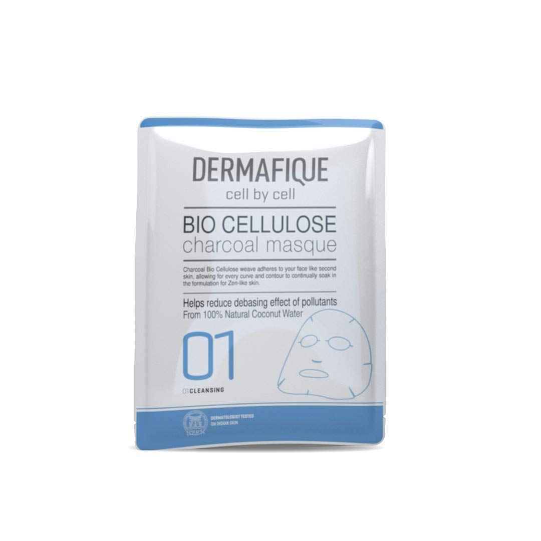 Dermafique Bio Cellulose Charcoal Face Serum Sheet Mask