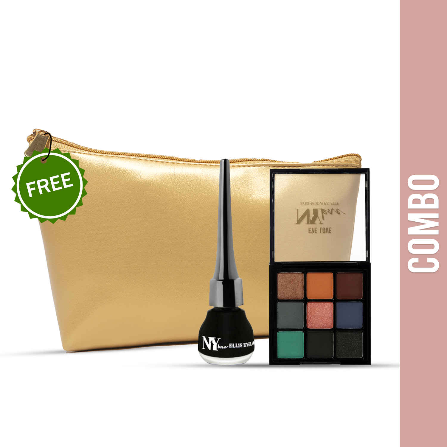 NY Bae Eyeshadow Palette + Liquid Eyeliner Combo - 02