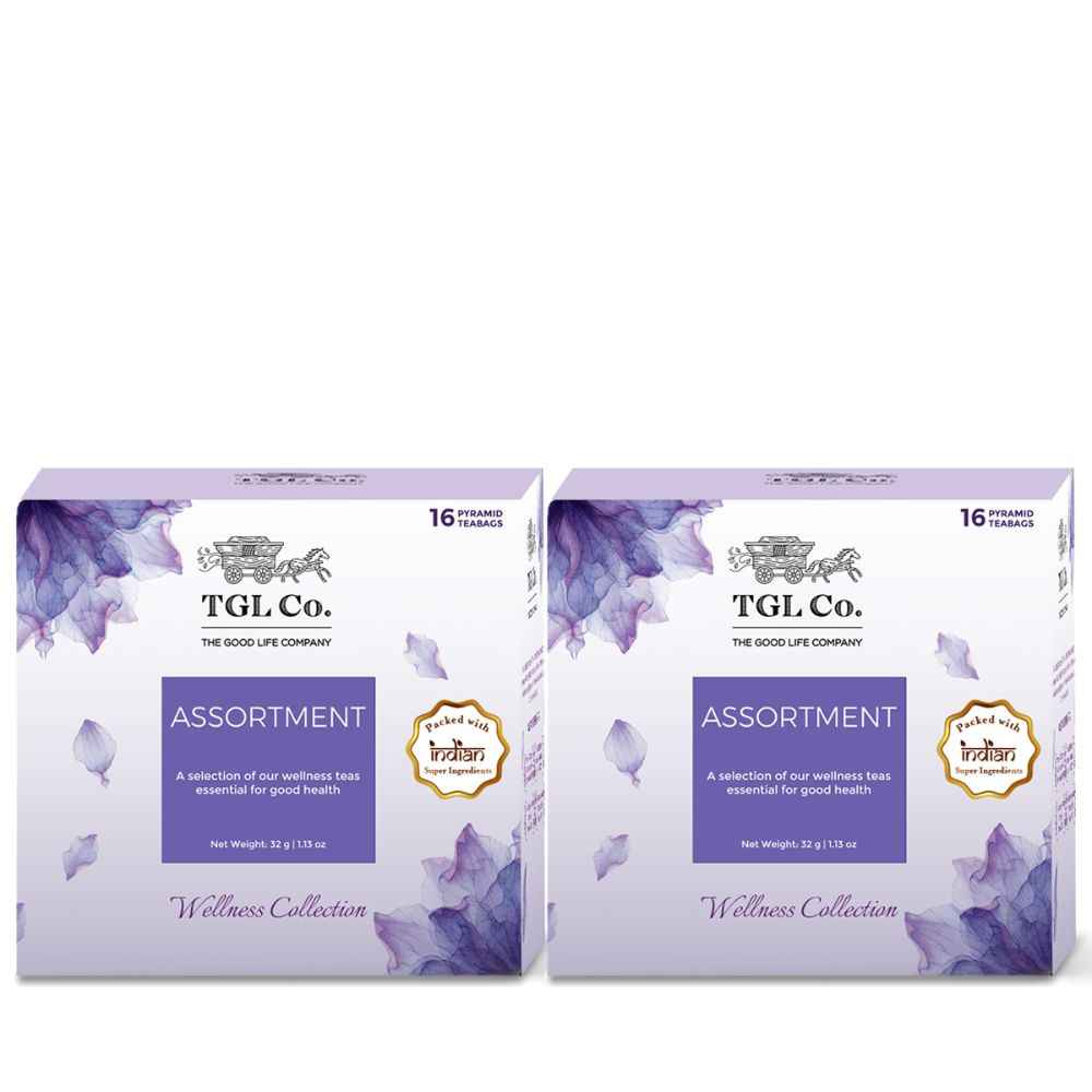 TGL Wellness Teas Assortment 32 Tea Bags | Set of Wellness Tea with ...