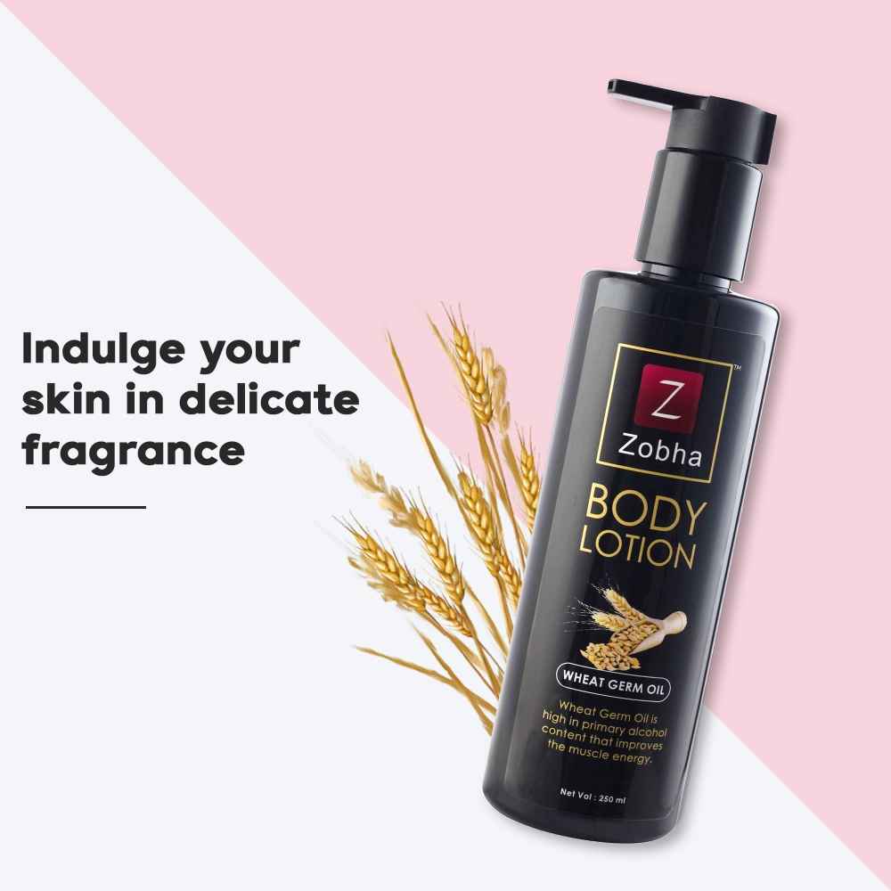 Zobha Natural Moisturizing Body Lotion With Pure Wheat Germ Oil For ...