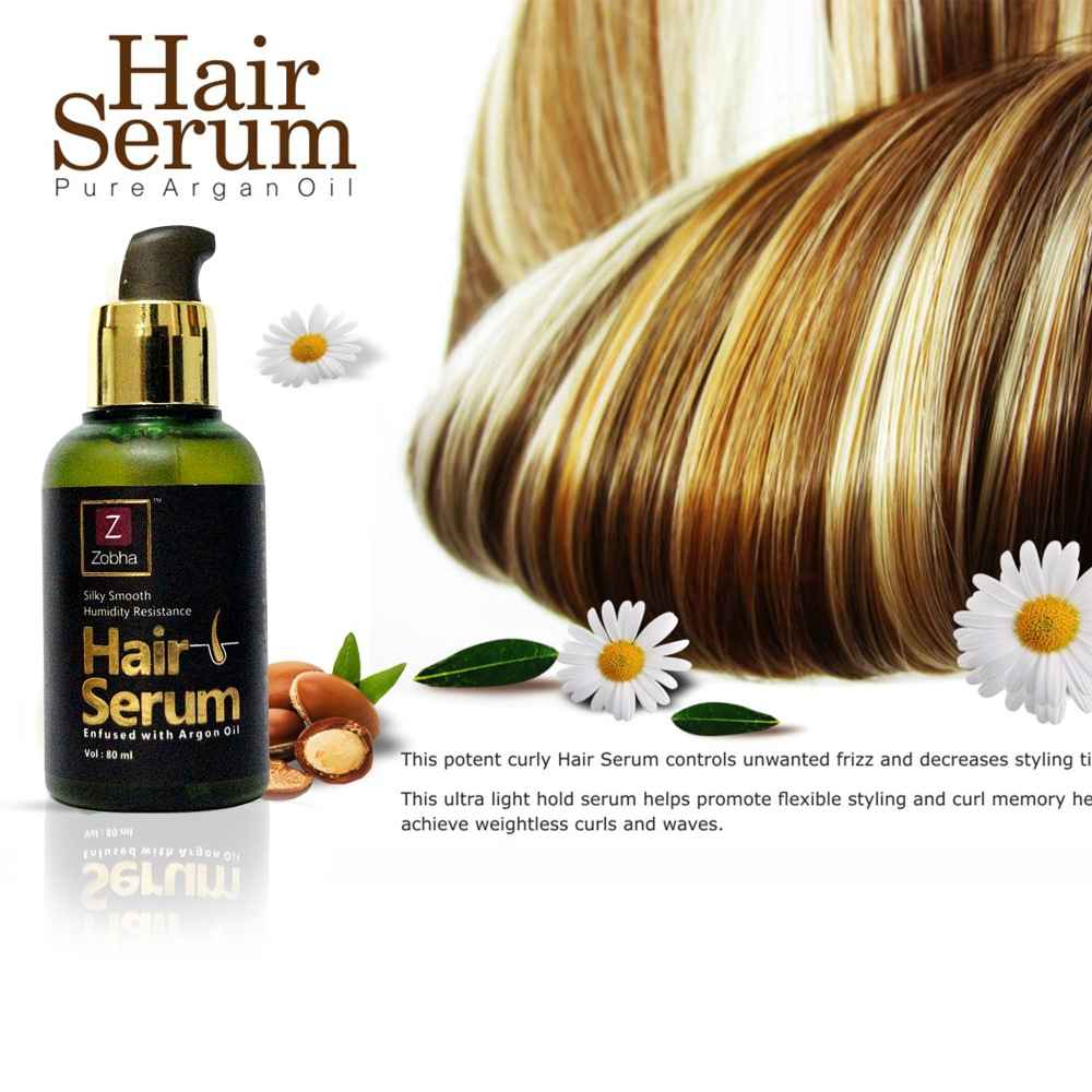 Zobha Hair Serum for Women & Men | Contains Pure Argan Oil | Smoothness ...