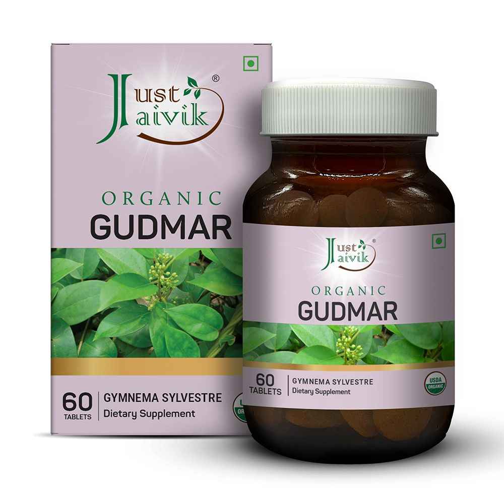 Just Jaivik Organic Gudmar / Gymnema Tablets 600mg 60 Tablets