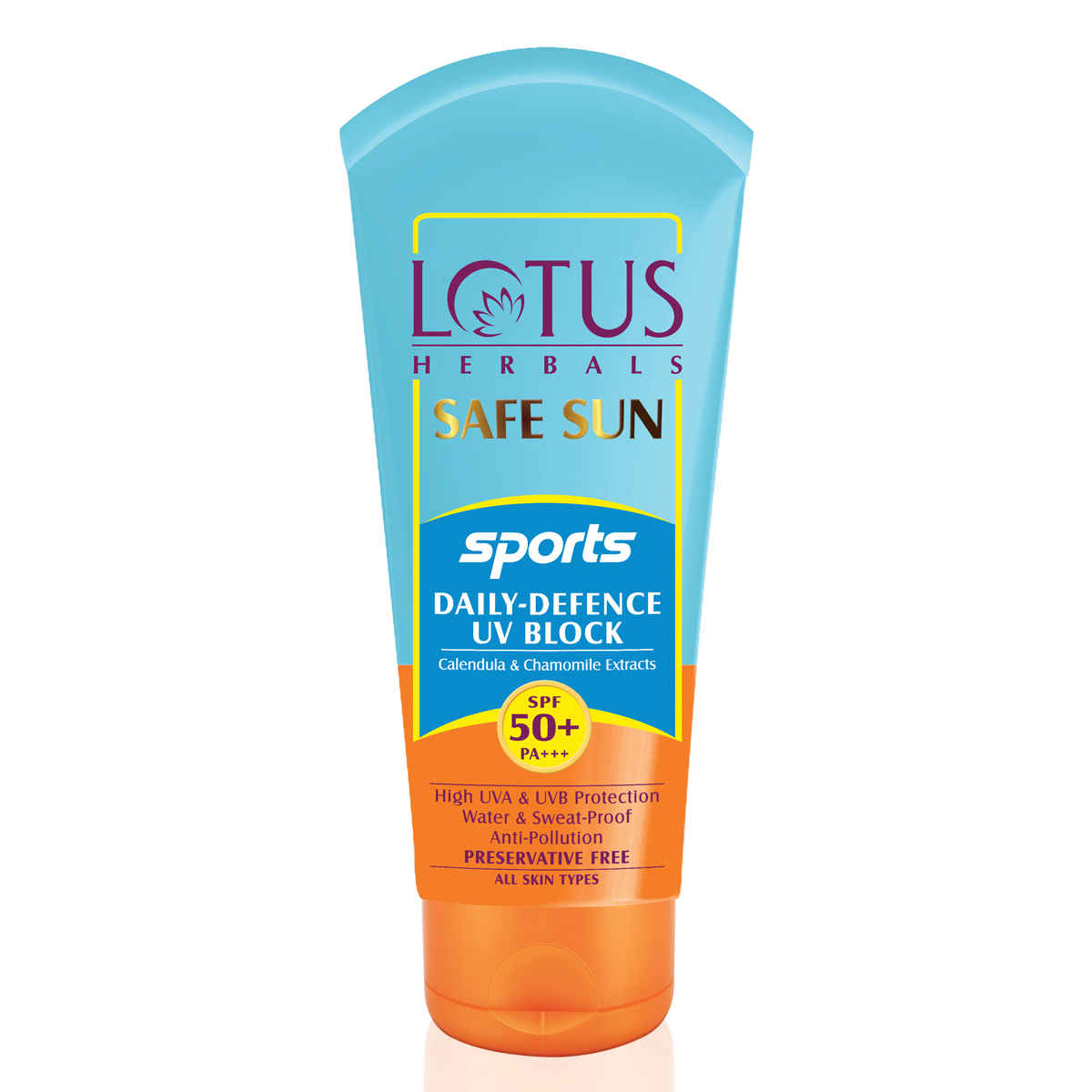 Buy Lotus Herbals Safe Sun Sports Daily-Defence UV Block SPF 50+| PA ...