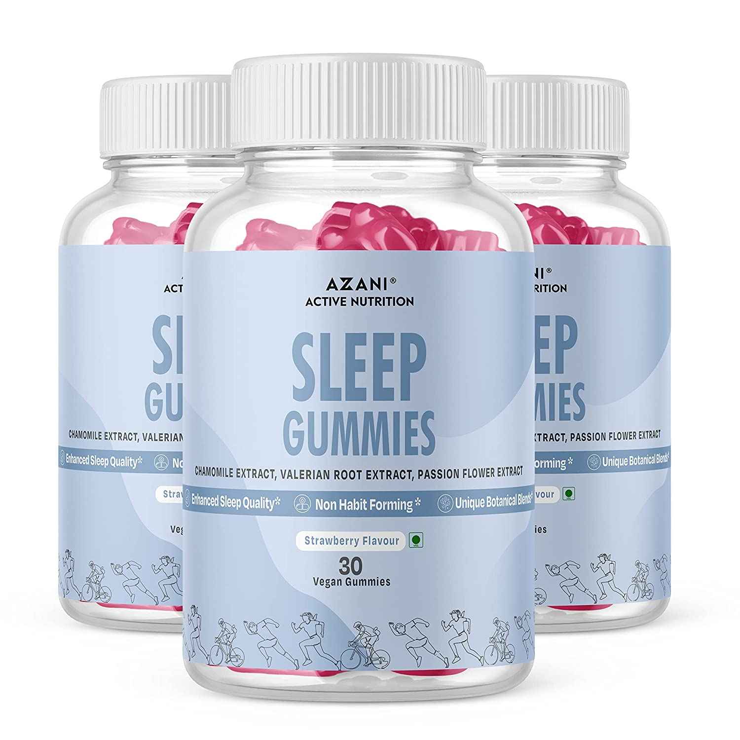 Azani Active Nutrition Sleep Gummies | Helps in Anxiety, Stress ...