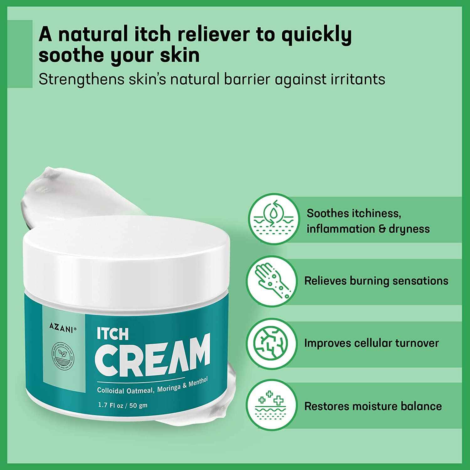 Azani Anti- Itch Cream | Jock Itch, Insect bites, stings, Intimate Area ...