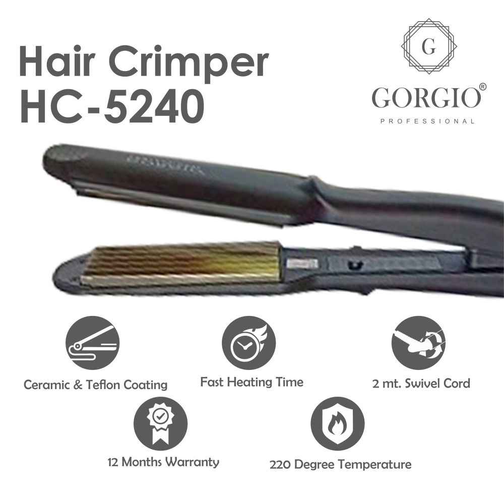 Gorgio Professional High Performance Hair Crimper (Hc5240)