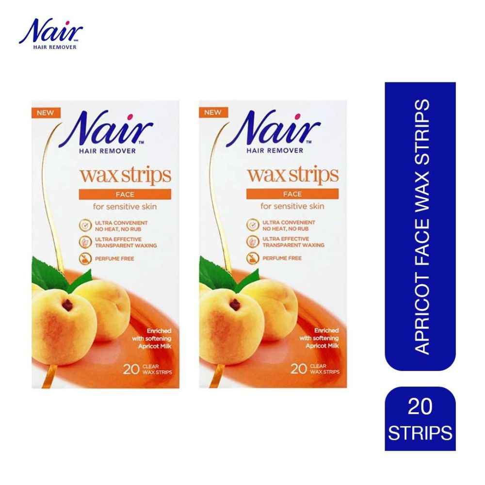 Nair Apricot Face Wax 40 Strips Pack of 2