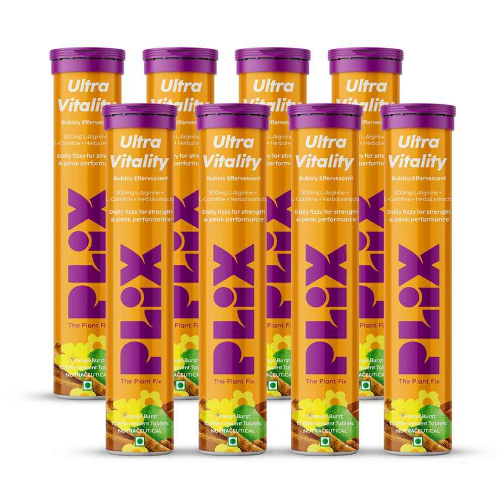 PLIX Ultra Vitality 15 Effervescent Tablets For Vigour, Vitality ...
