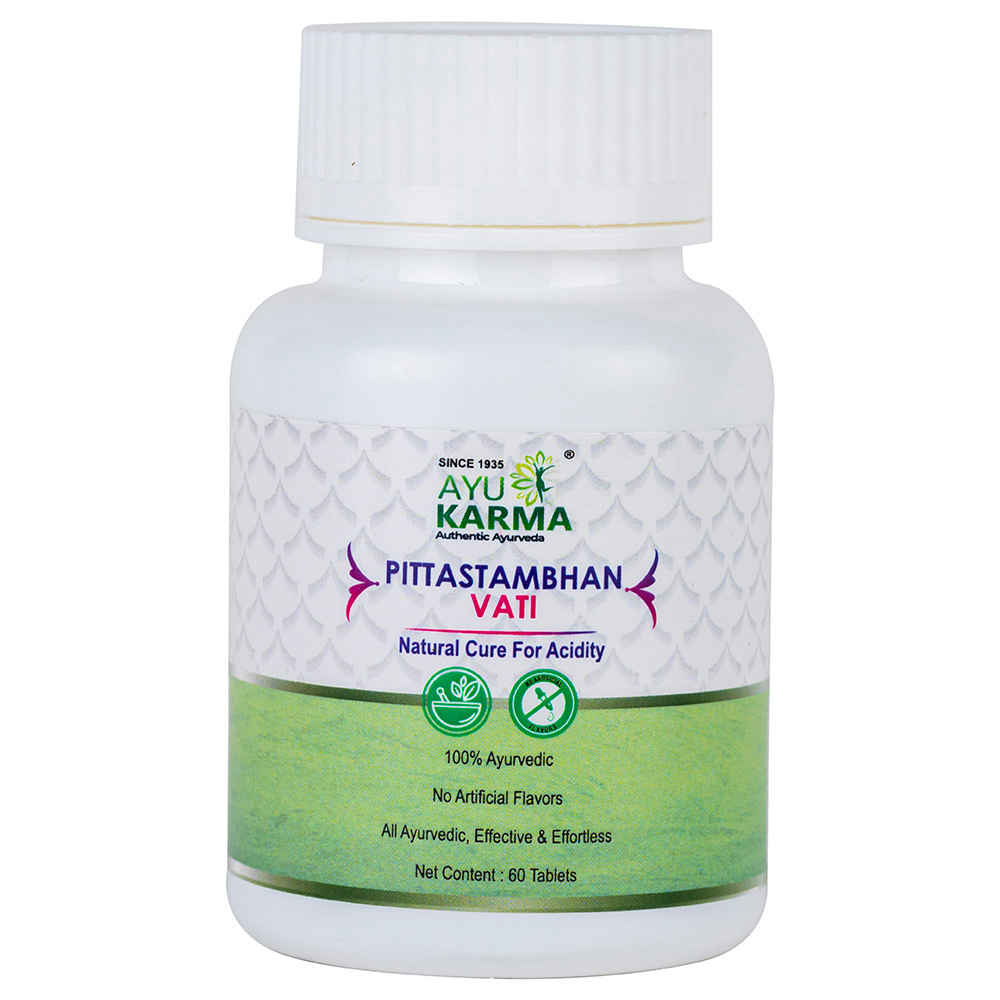 Ayukarma Ayurvedic Natural Pittastambhan Vati | Useful In Hyper Acidity ...