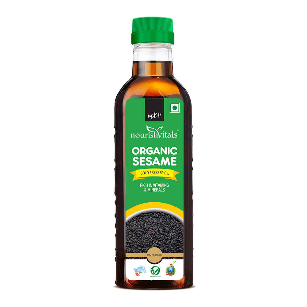 NourishVitals Organic Sesame Cold Pressed Edible Oil, Rich In Vitamins ...