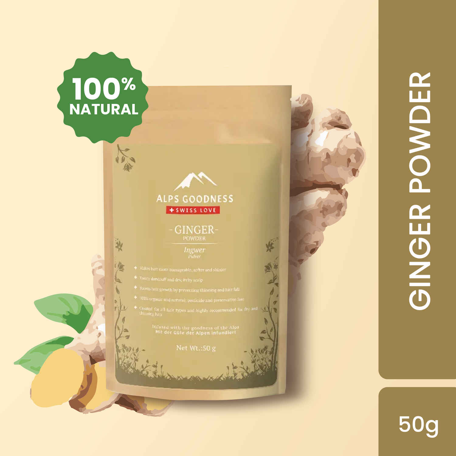 Buy Alps Goodness Powder - Ginger (50 gm) Online | Purplle