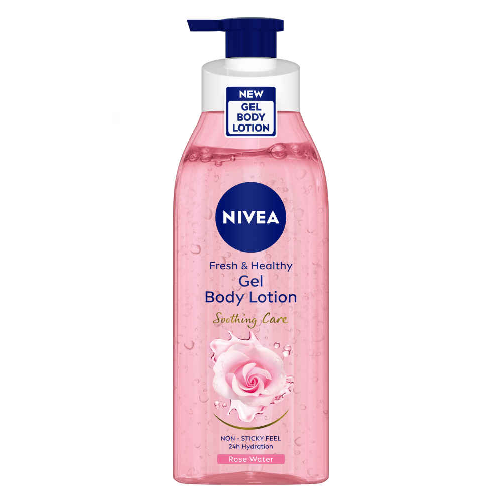 NIVEA Rose Water Gel Body lotion, Soothing Care for 24H hydration, Non ...