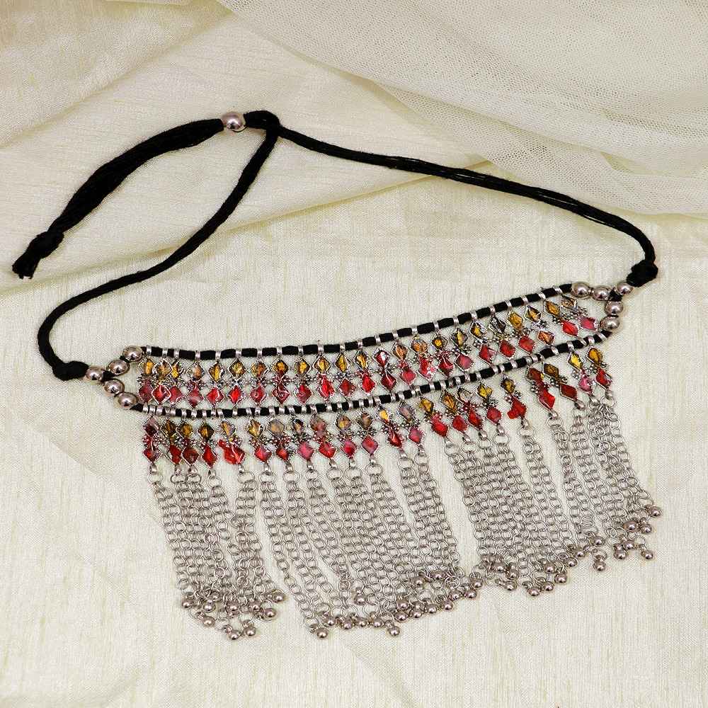 Crunchy Fashion Bohemian Chain Gypsy Oxidised Silver Necklace Boho ...