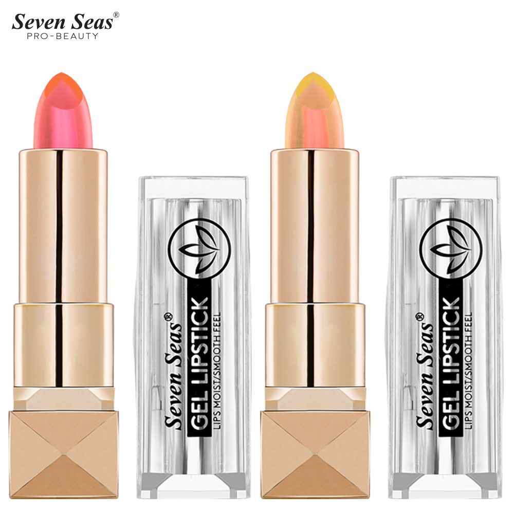 Seven Seas Gel Lipstick Moist Lips Smooth Touch (Pack Of 2) 3.8G