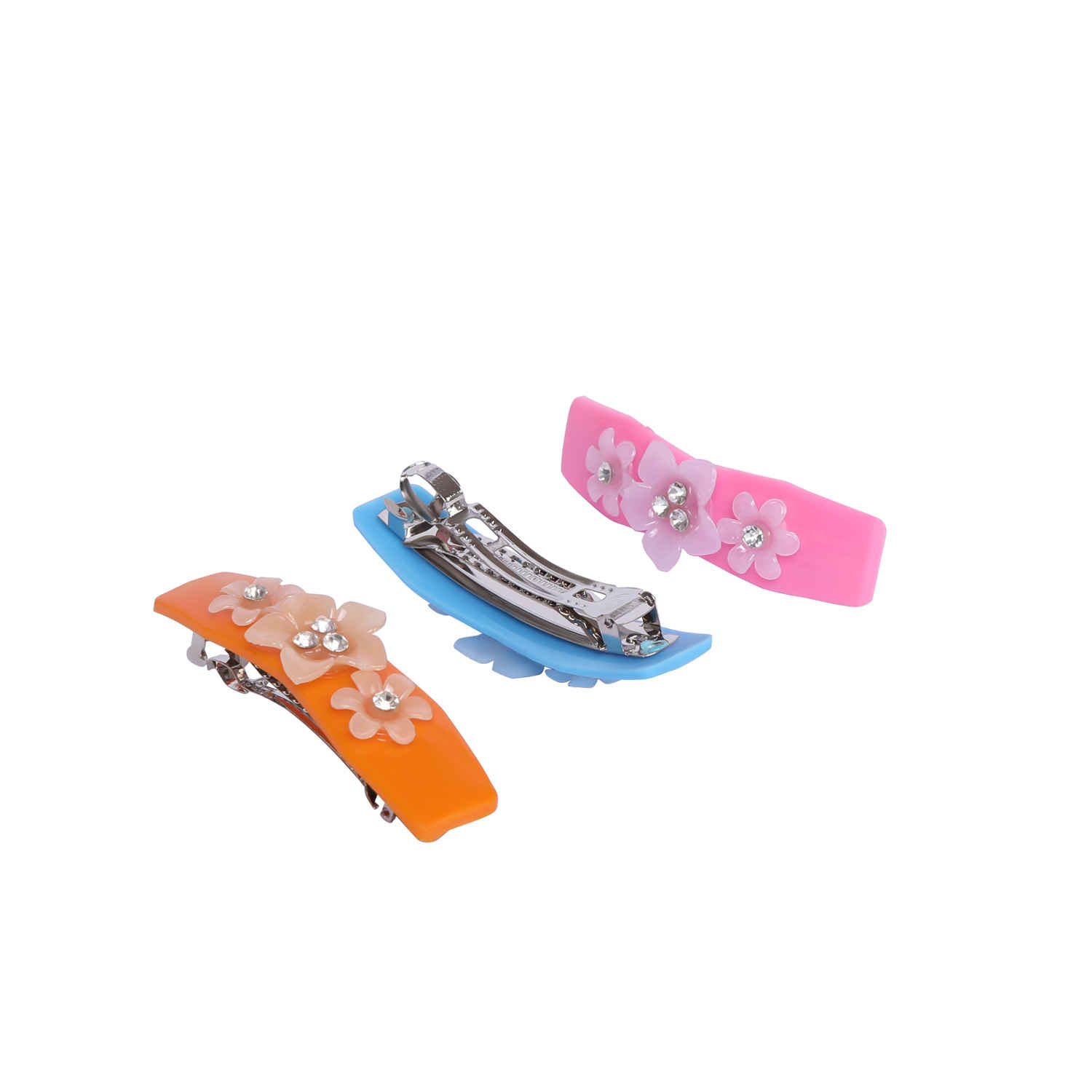 Accessher Set of 3 Orange, Blue and Pink Handcrafted Designer French ...
