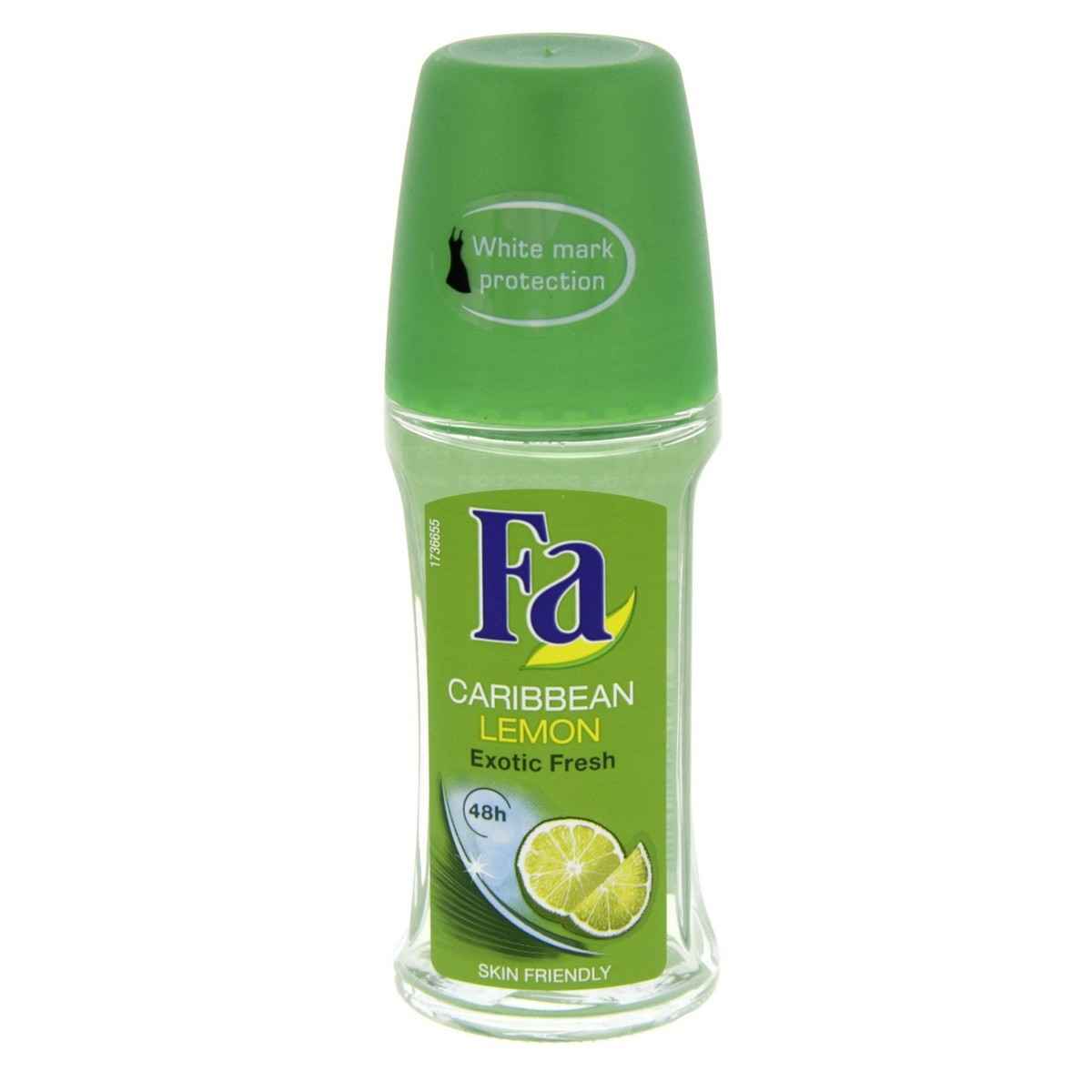 FA Anti-Perspirant Roll On- Lemon Caribbean, Skin Friendly, 50 ml