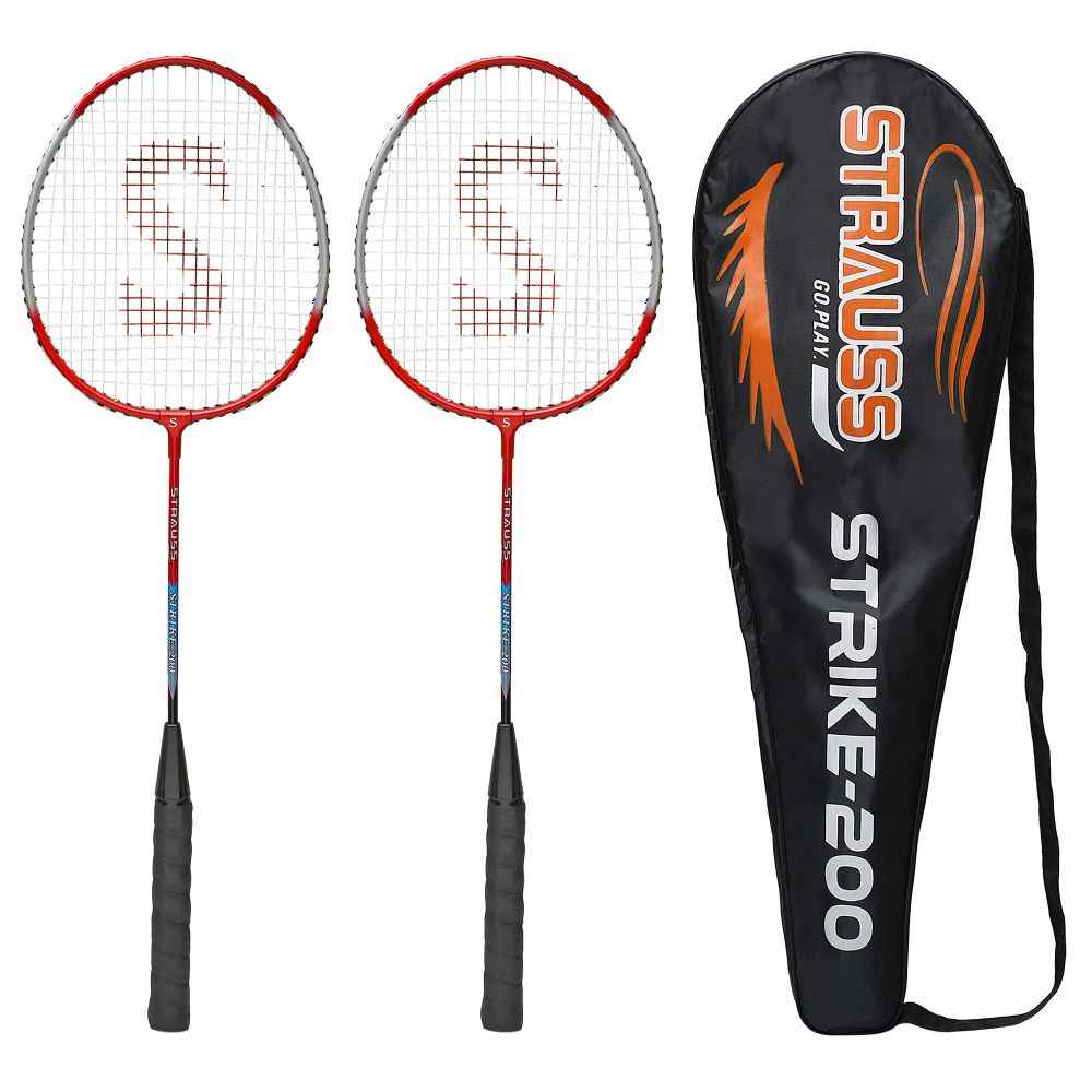 Strauss Badminton Racket Pair, Strike 200 (Aluminium Material)