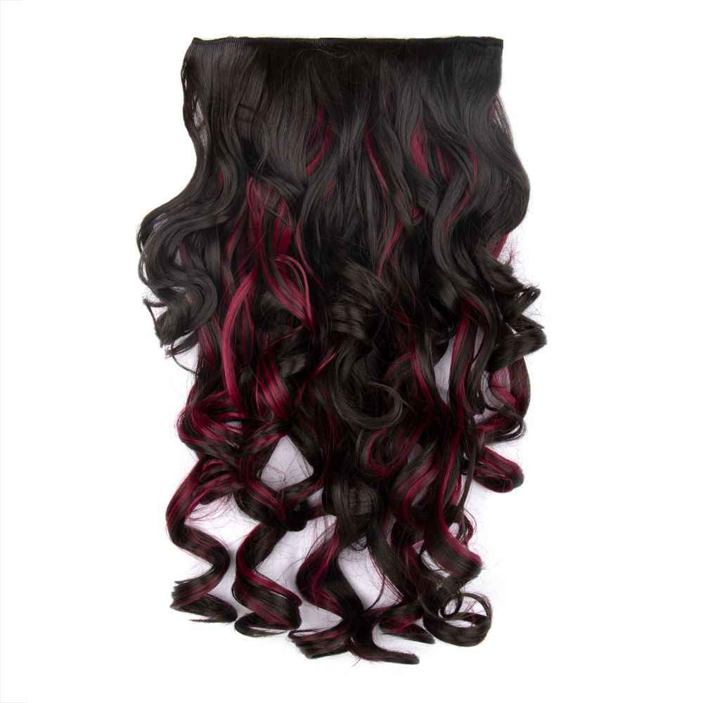 Streak Street CLIP-IN 18'' Step Curls Burgundy Extensions