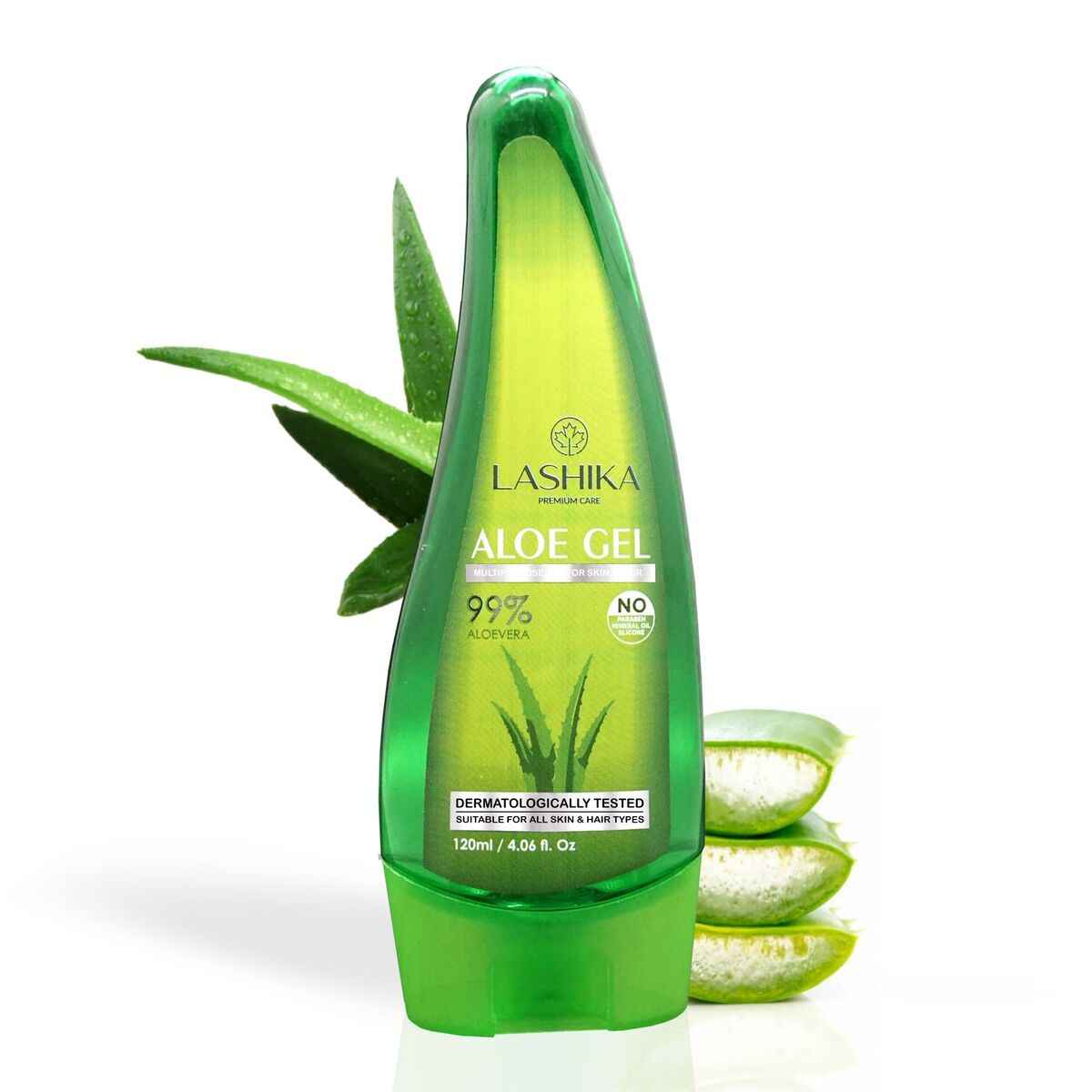 Lashika Aloe Gel For Hair & Skin 120 Ml