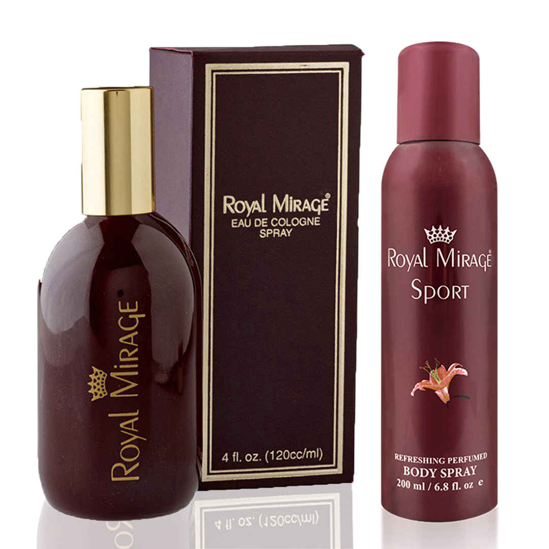 Royal Mirage Original Cologne Spary, 120ml & Sport Deododrant, 200ml ...