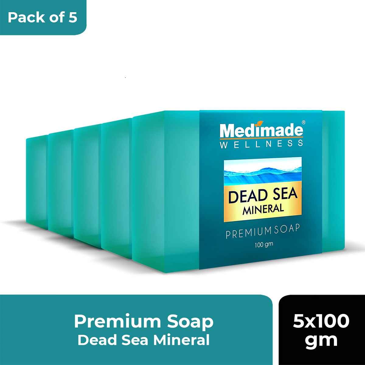 Medimade Dead Sea Mineral Premium Soap - 100 gm X 5 ( Pack of 5 )
