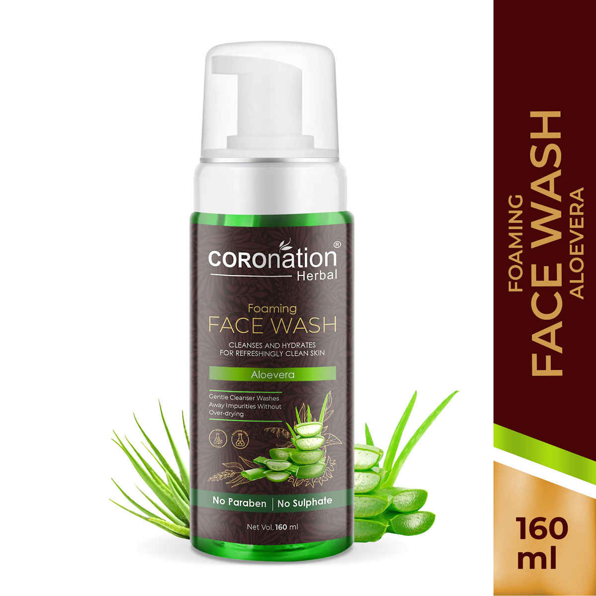 COROnation Herbal Aloevera Foaming Face Wash - 160 ml