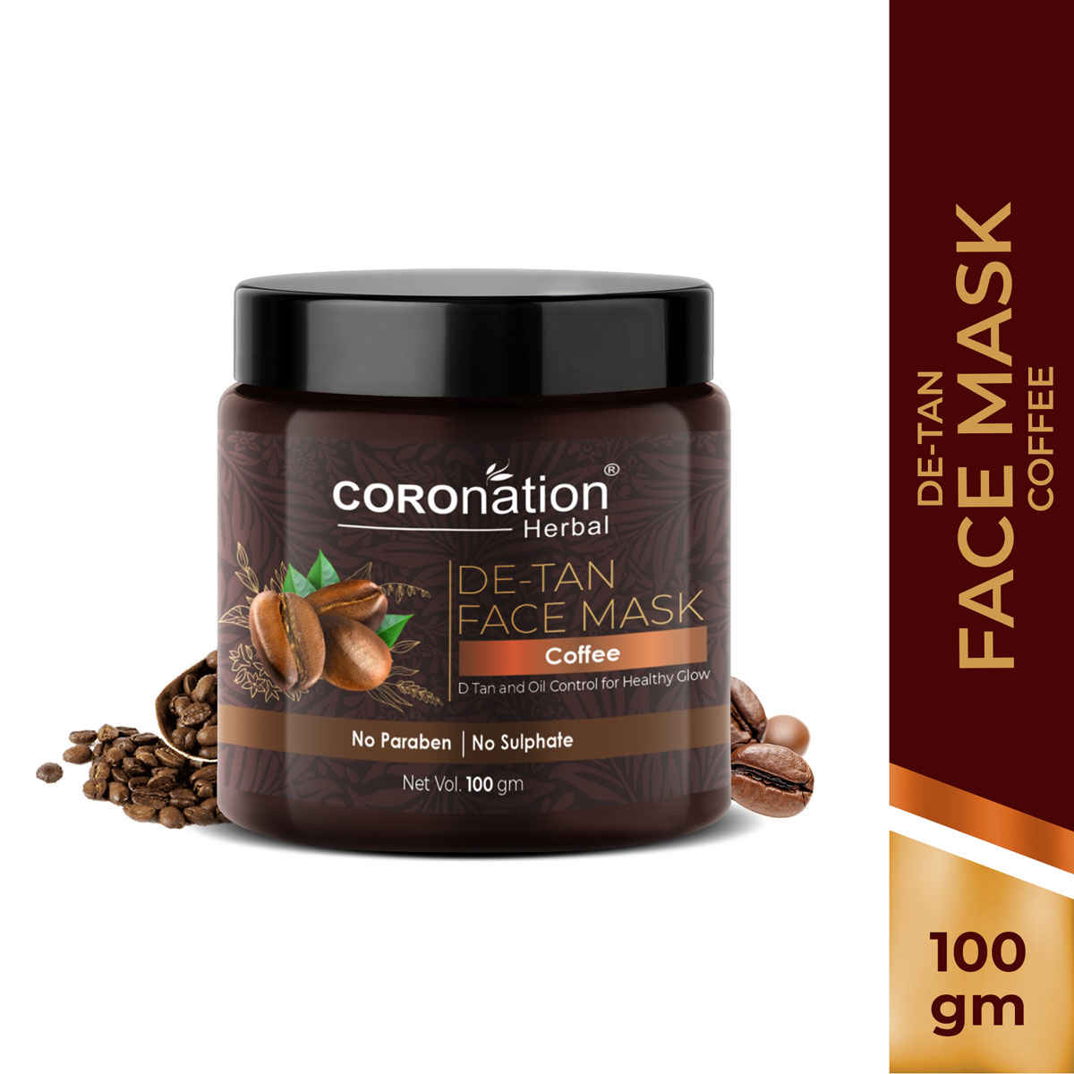 COROnation Herbal Coffee De-Tan Face Mask - 100 gm