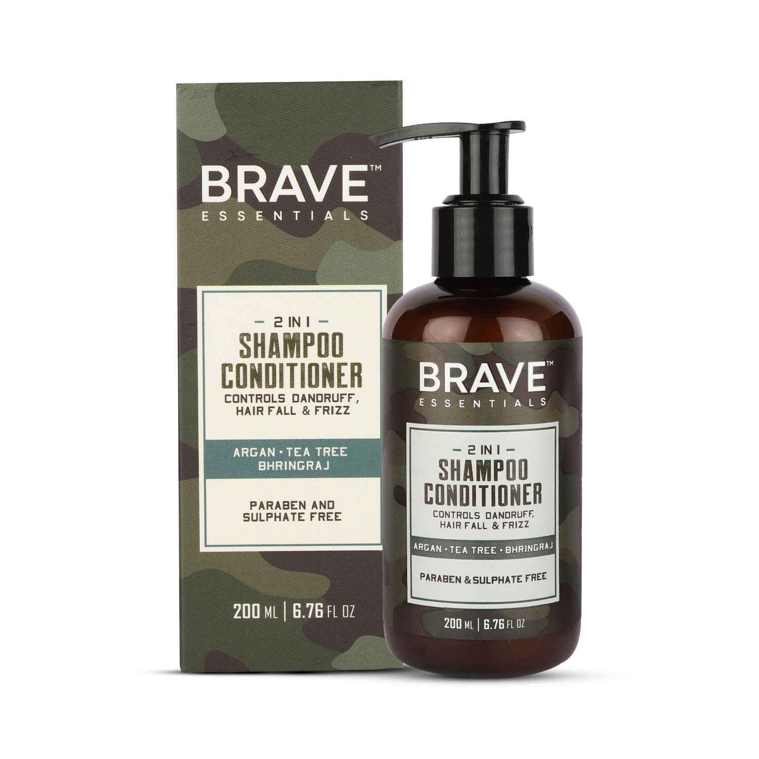Brave Essentials 2 in1 Shampoo Conditioner | 200 ml | Controls Dandruff ...