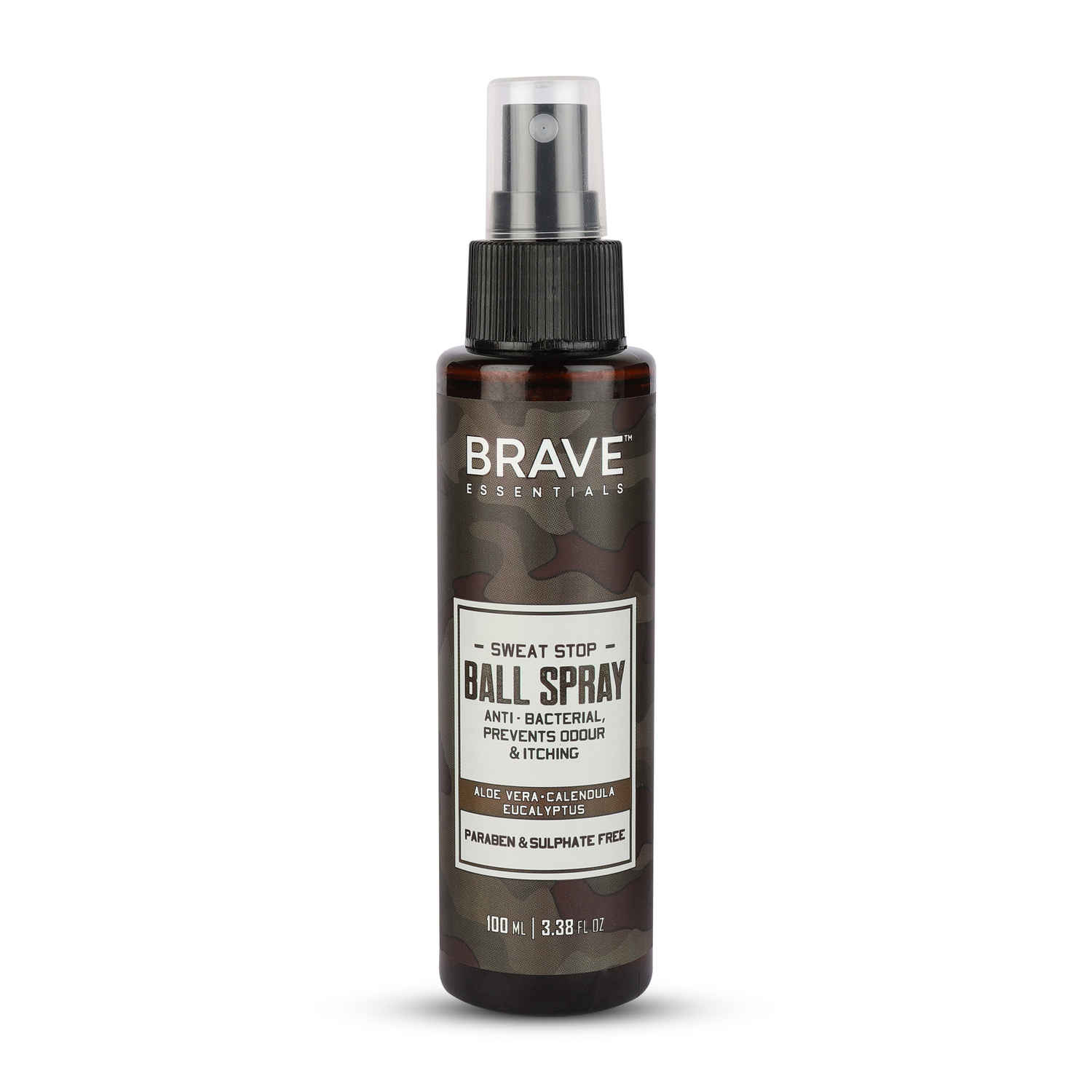 Brave Essentials Sweat-Stop Ball Spray | 100 ml |Anti-Bacterial ...