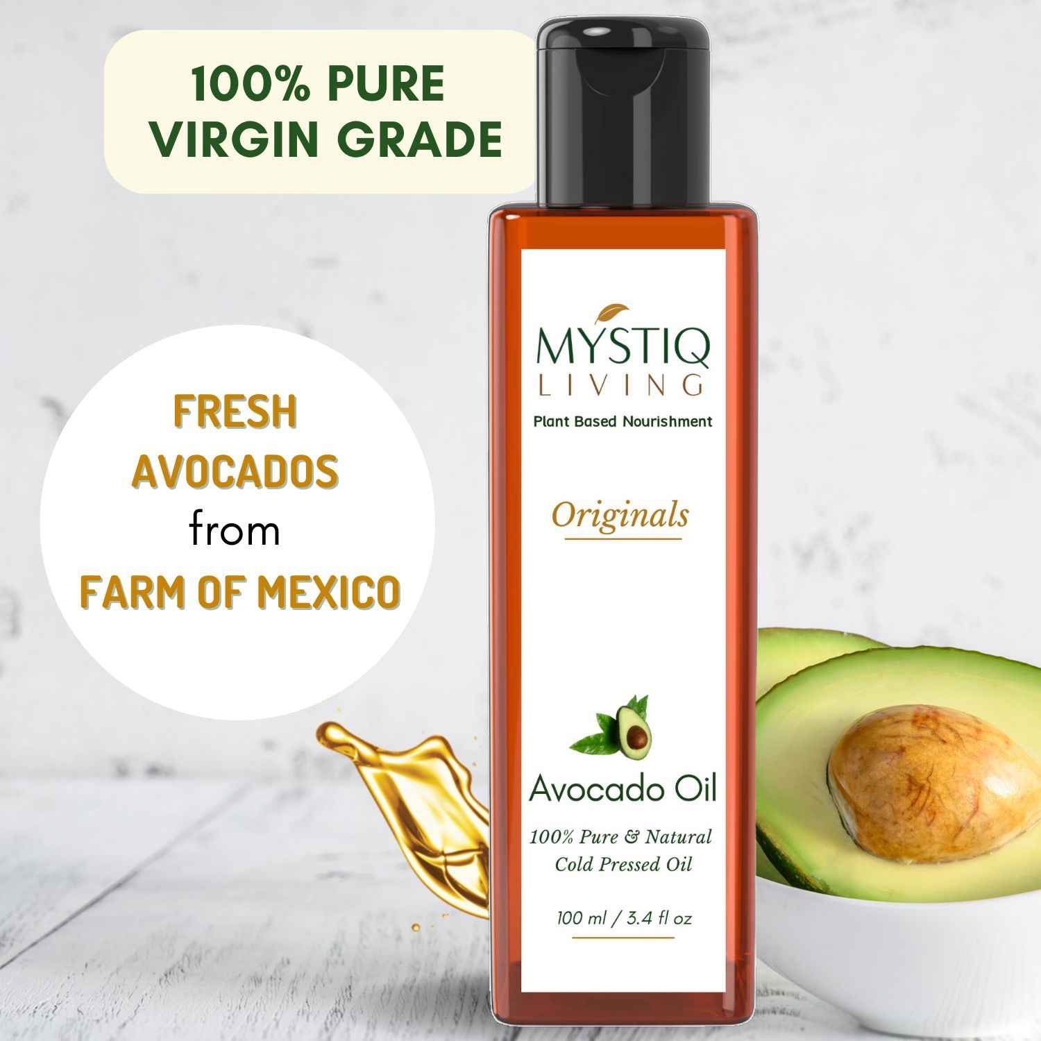 Mystiq Living Originals - Avocado Oil-(100 ml)