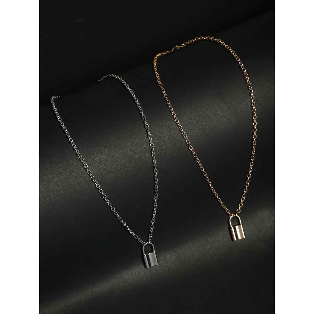 YouBella Gold & Silver-Toned Gold-Plated Chain