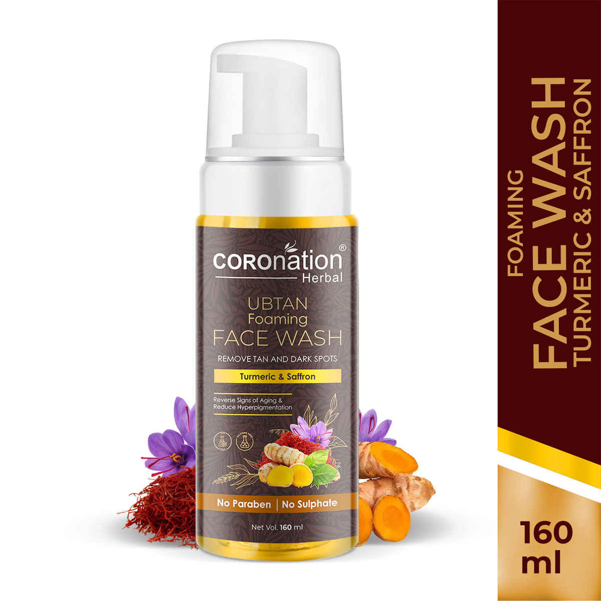 COROnation Herbal Ubtan Foaming Face Wash - 160 ml