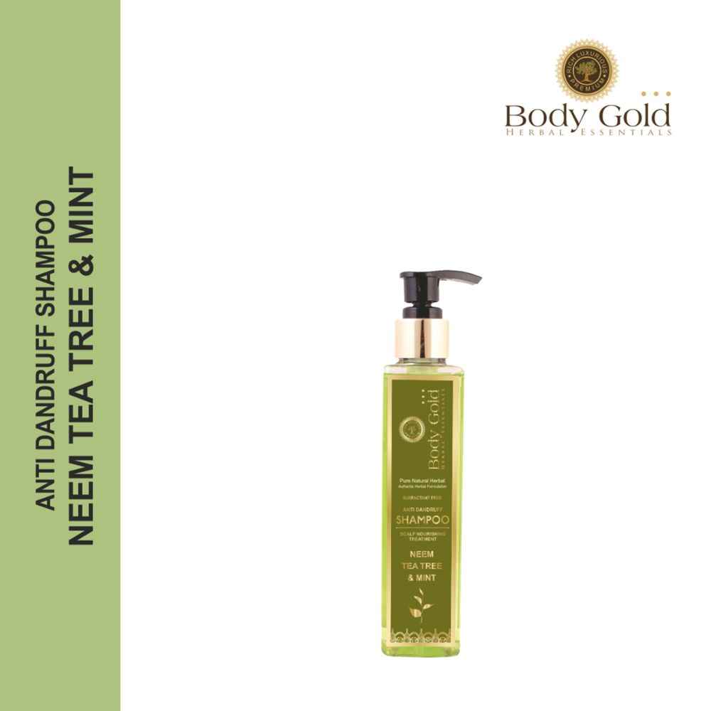 Body Gold Hair Shampoo - Neem Tea Tree & Mint 200ml (Hair Shampoo)