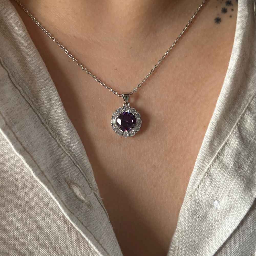 Mozaati INARI NECKLACE - Purple