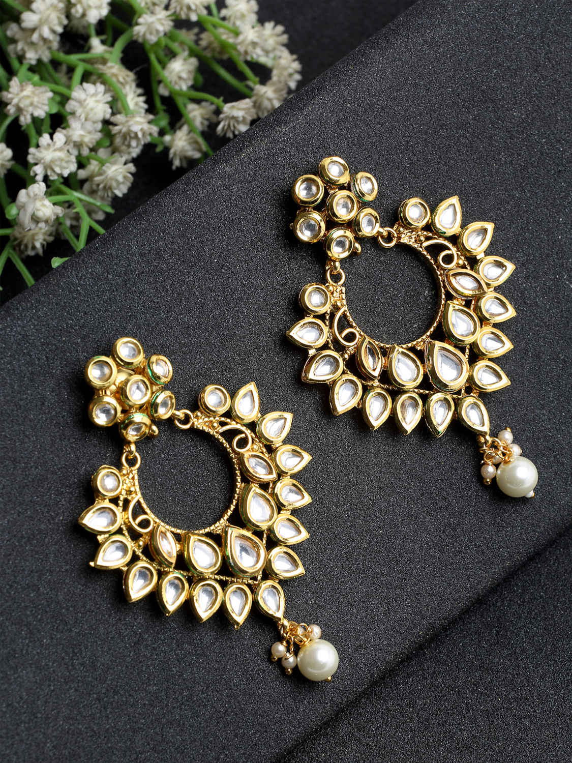 Ruby Raang Kundan Earrings - A380-20