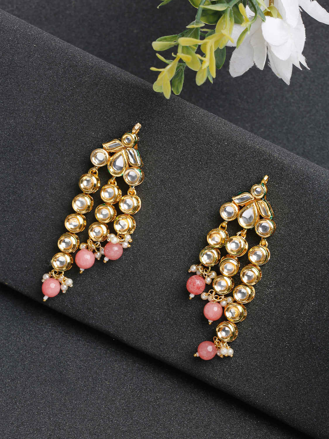 Ruby Raang Kundan Earrings - A380-86