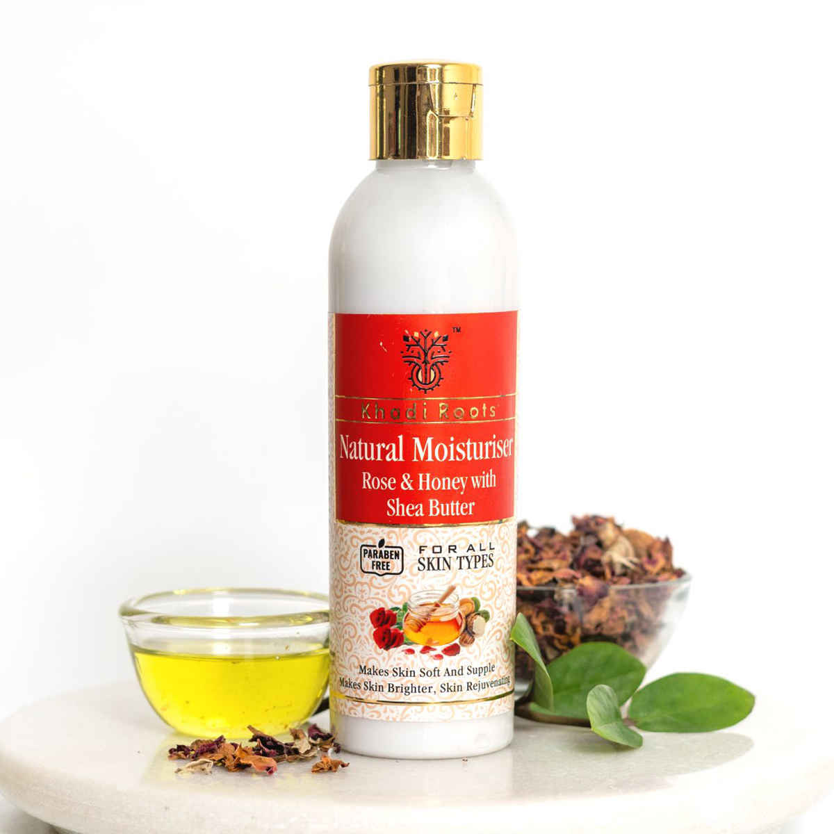 Khadi Roots Rose And Honey Natural Moisturizer With Shea Butter ...