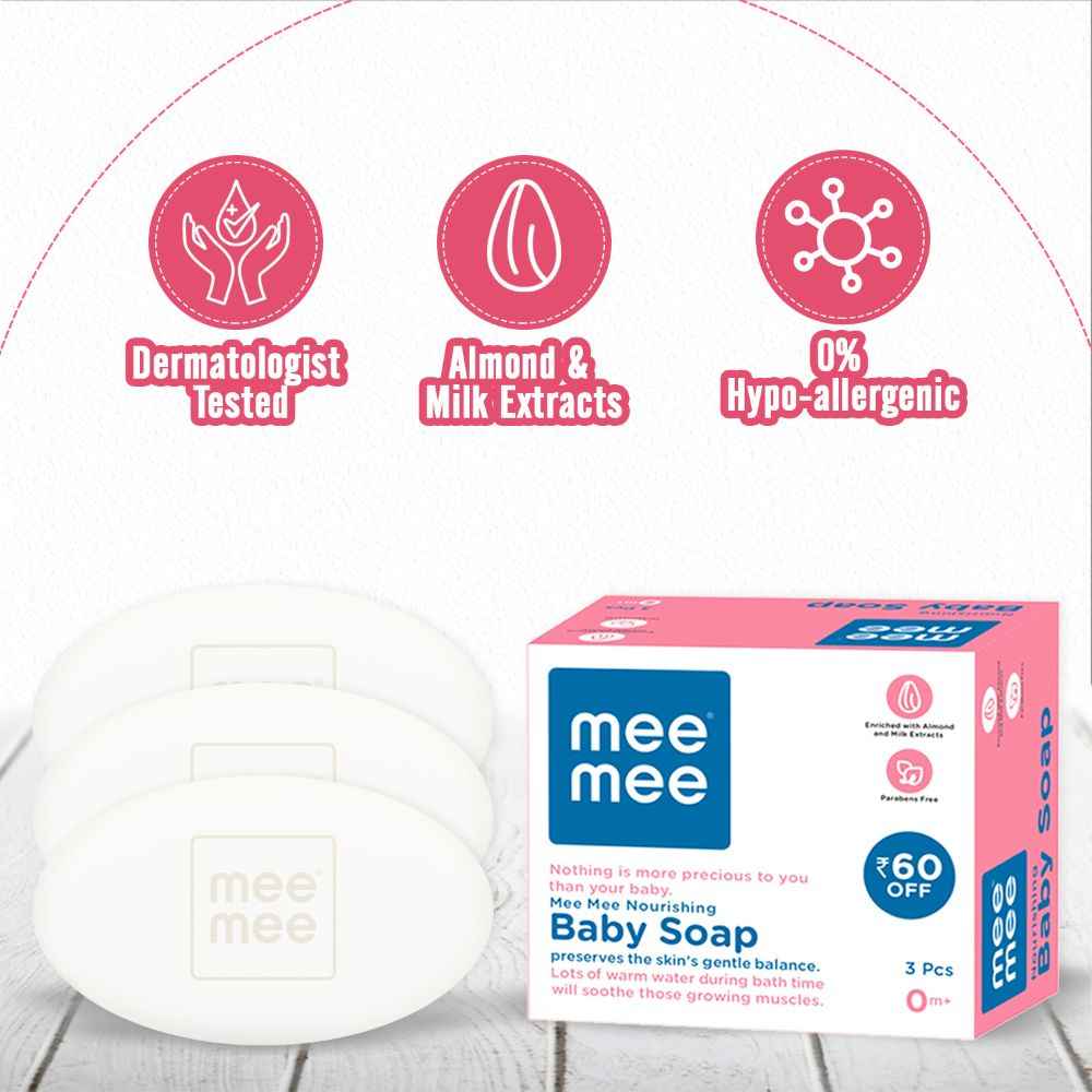 MeeMee Nourishing Baby Wellness Soap (3 x 75 g)