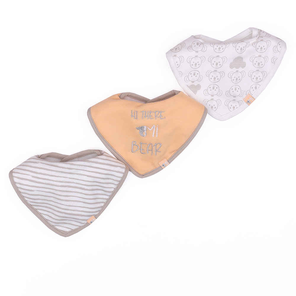 Mi Arcus Dribble Knitted Bib - Koala