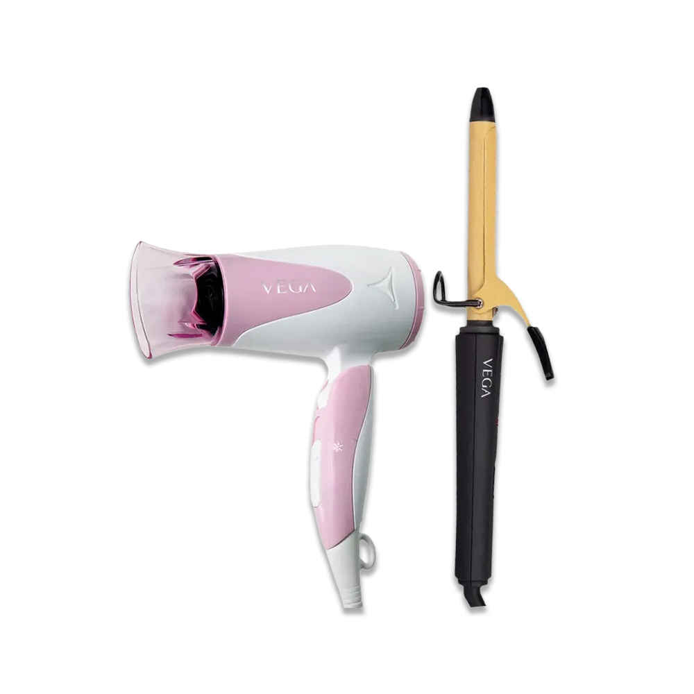 VEGA Blooming Air 1000 Hair Dryer (VHDH-05) + VEGA VHCH-01 Ease Curl ...