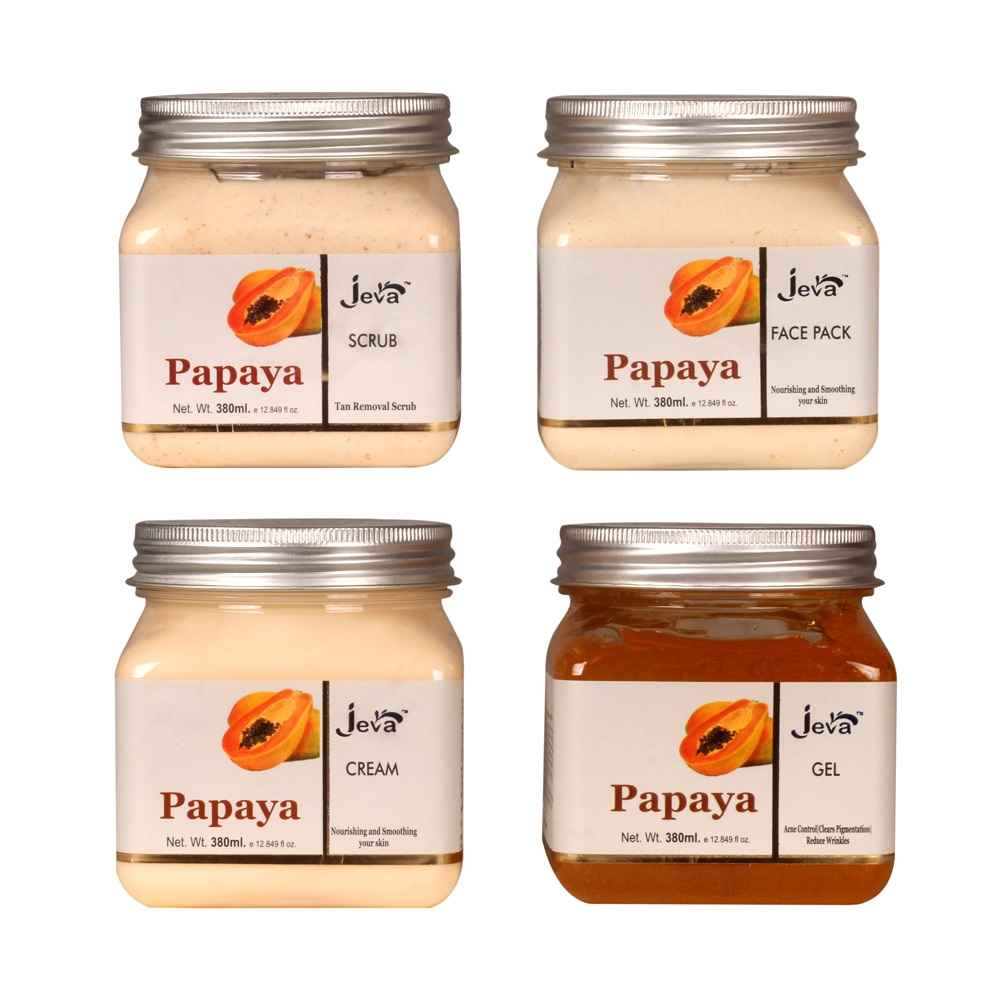 Jeva Papaya Eco Facial Kit 380Gm X 4Pc