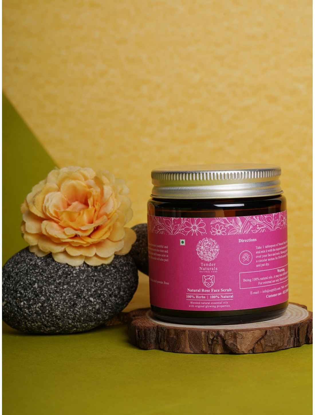 Tender Naturals Natural Rose Face Scrub - 100 gm