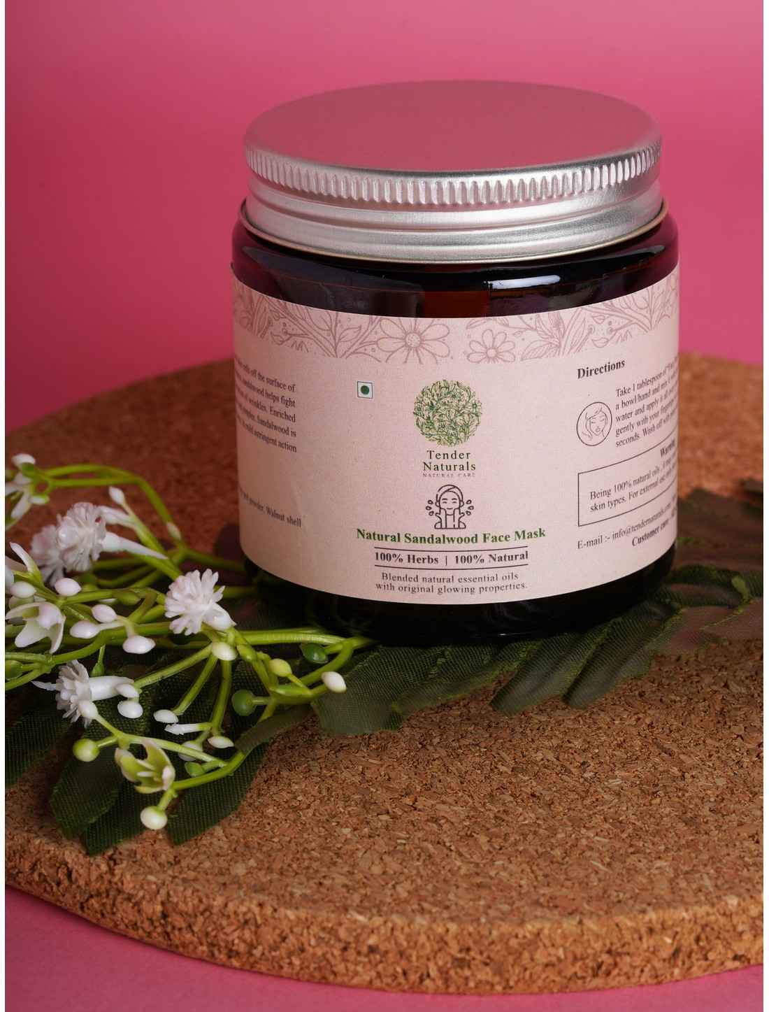 Tender Naturals Natural Sandwood Face Mask - 100 gm