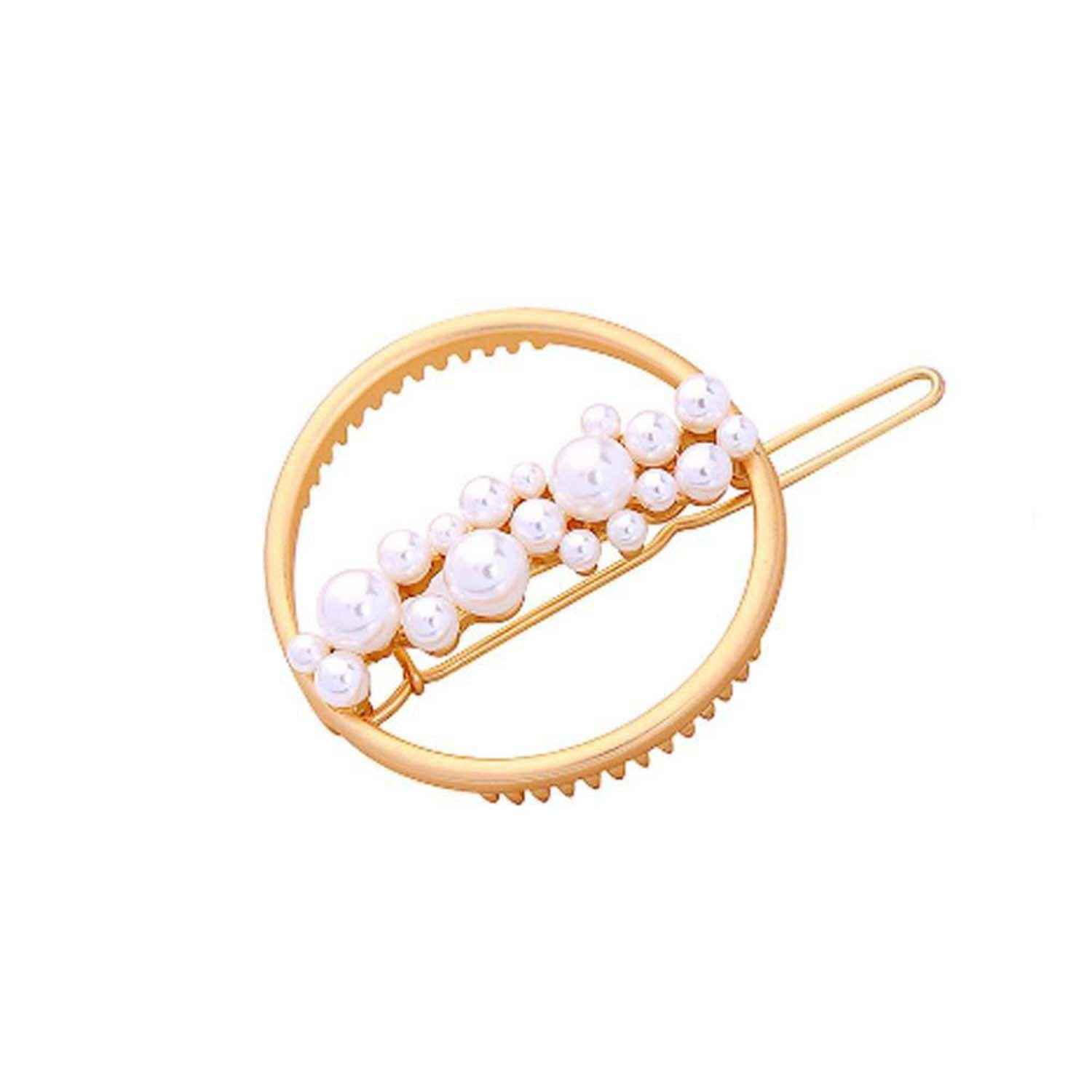 Ferosh Divina Circular Pearl-Studded Hair Pin