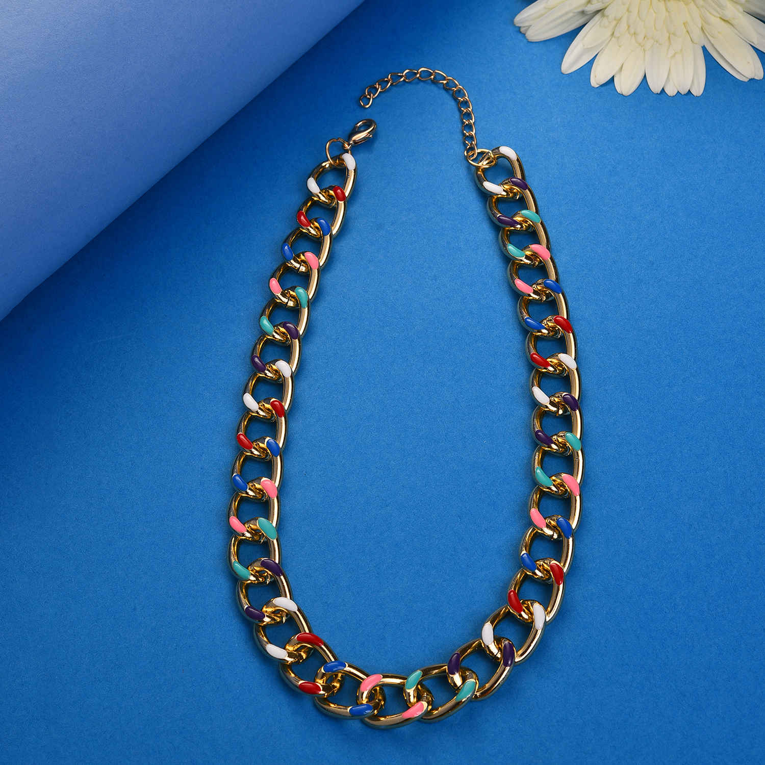 SOHI Gold-Toned Blue Chain