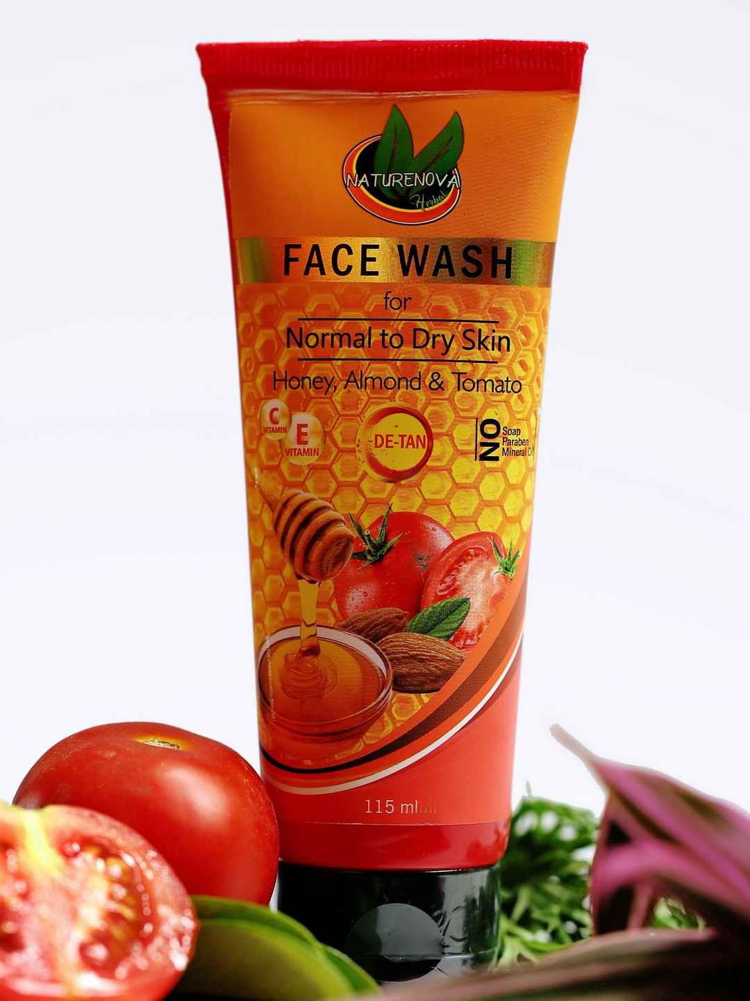 NatureNova Herbals DE-TAN Face Wash for Normal to Dry Skin - 115 ml