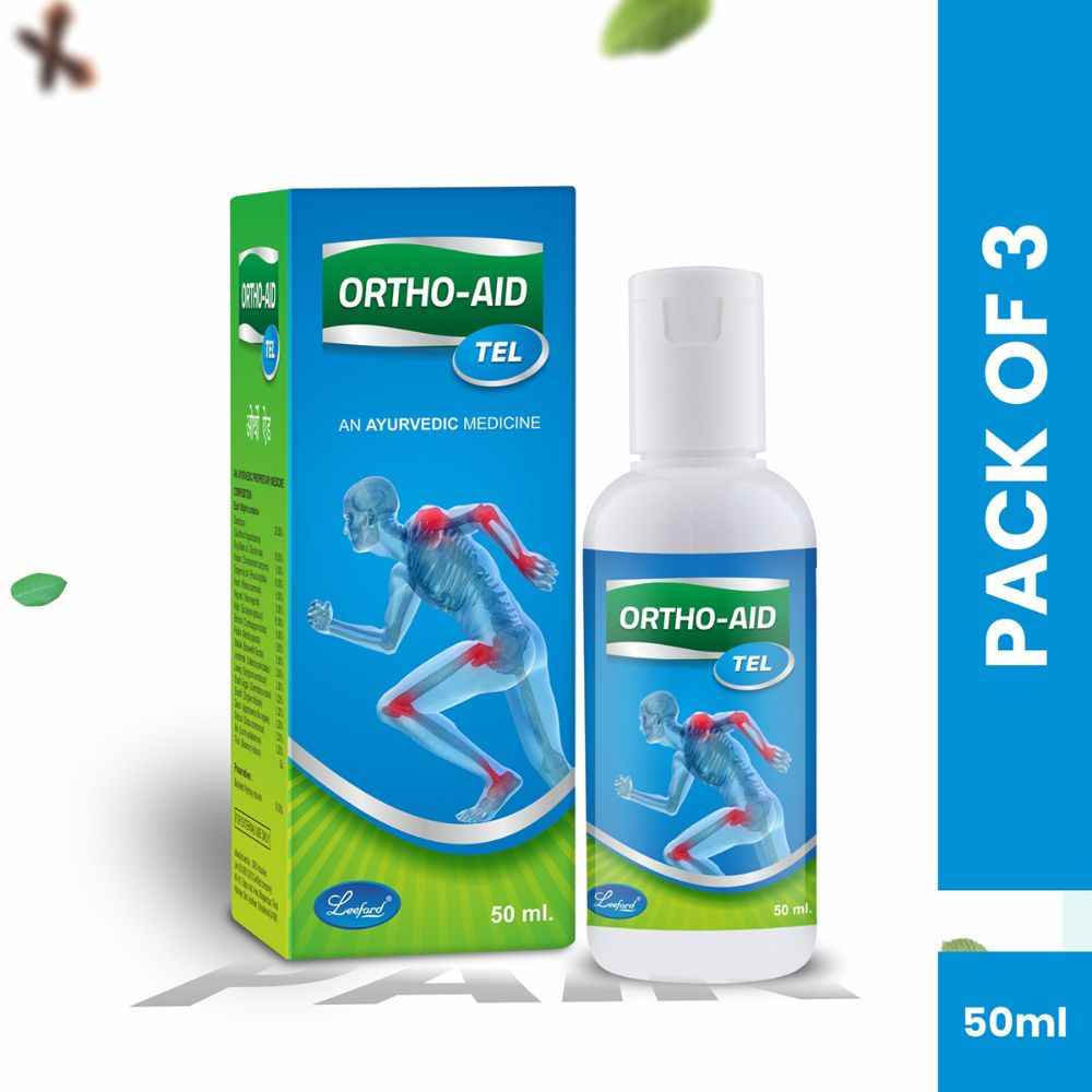 ORTHO AID Ayurvedic Oil for Joints & Muscle Pain Relief 50ml Pack of 3