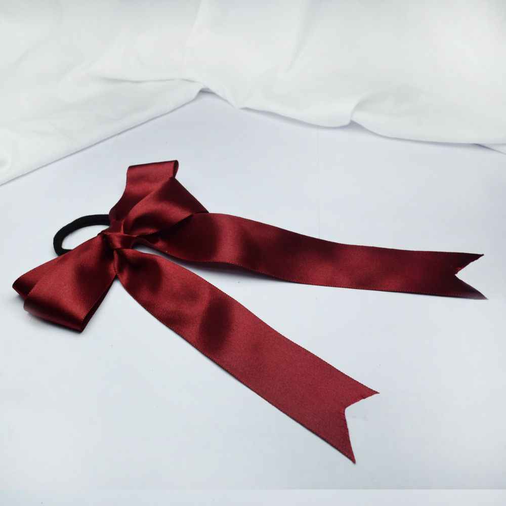 Soho Boho Studio Lucy Red Bow Scrunchie hair tie